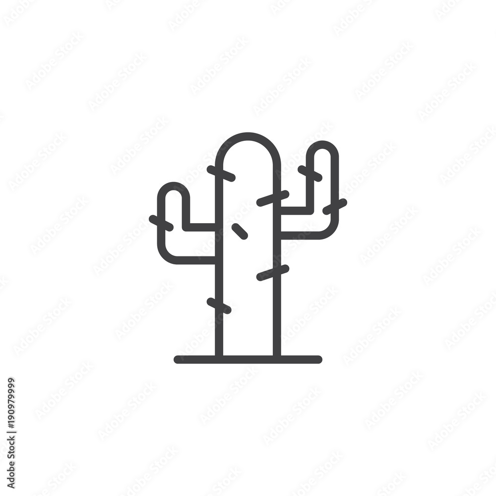 Saguaro Cactus Outline