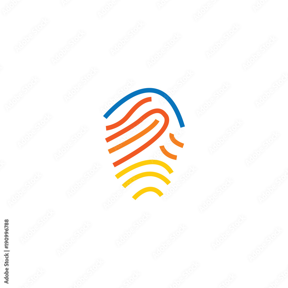Finger Mark Logo Icon Design Stock Vector | Adobe Stock