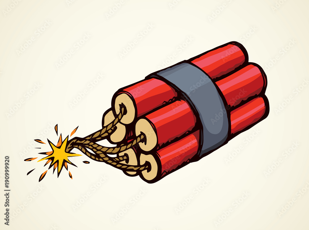 Grenade. Vector drawing Stock Vector | Adobe Stock