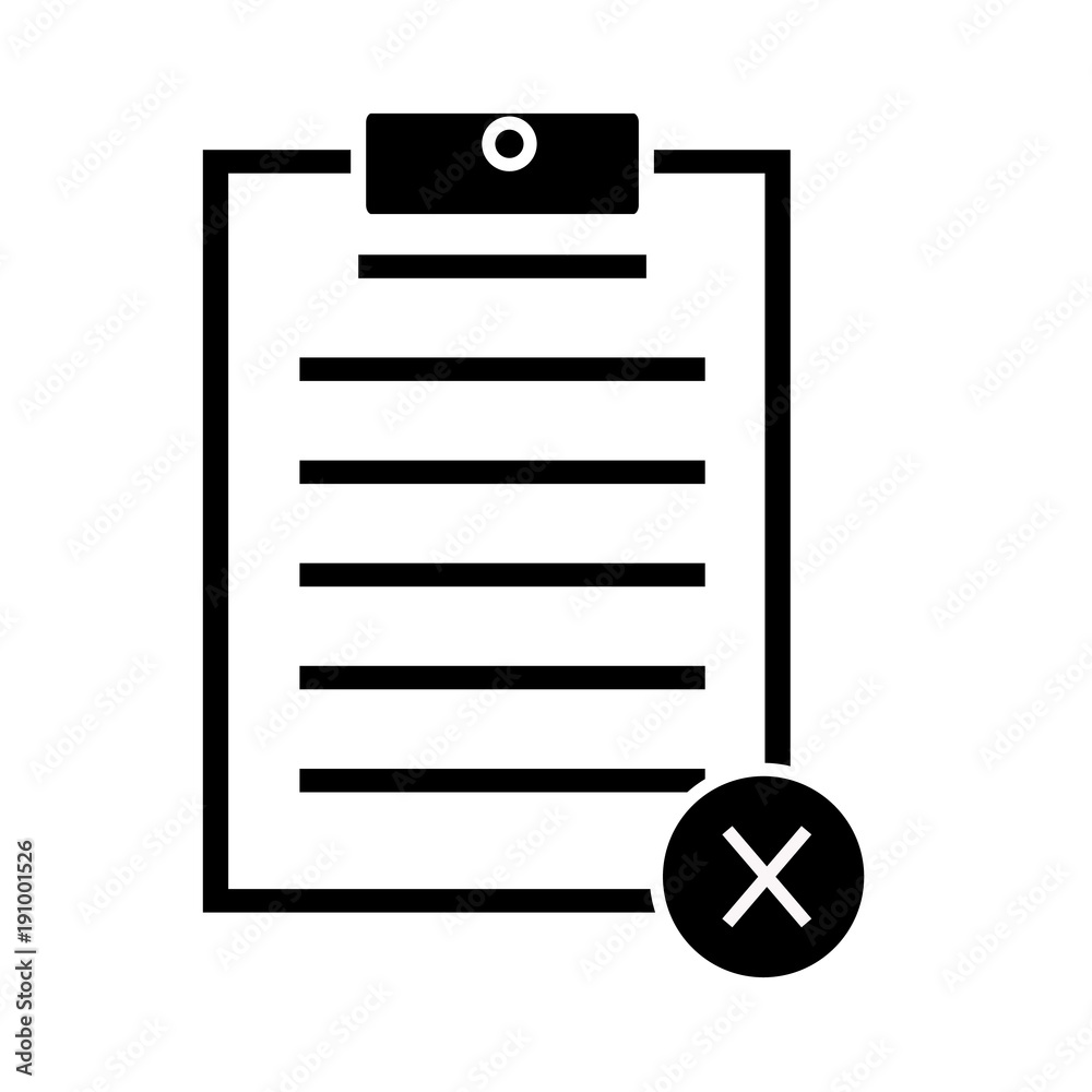 cancel form icon on white background. cancel form sign. flat style ...
