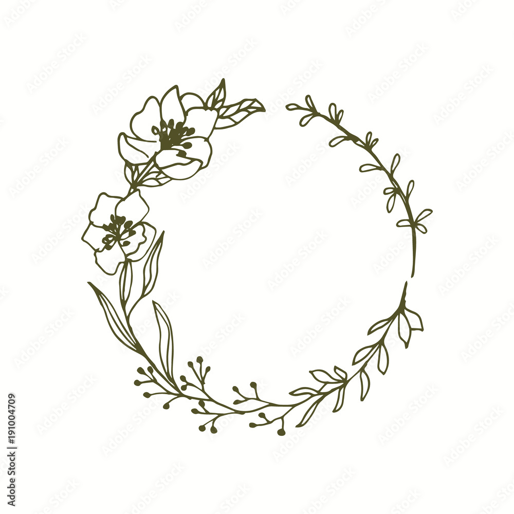 Line Leaf Monogram
