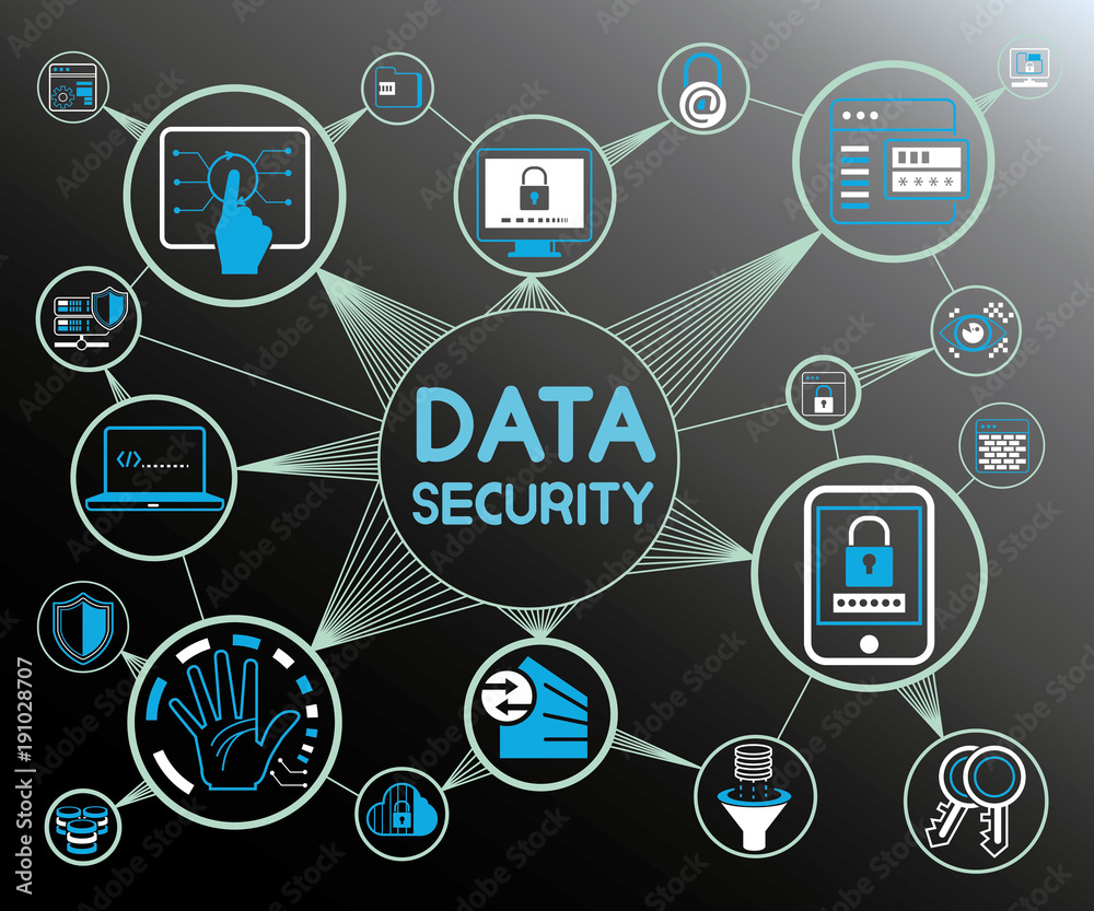 data security network diagram Stock Vector | Adobe Stock