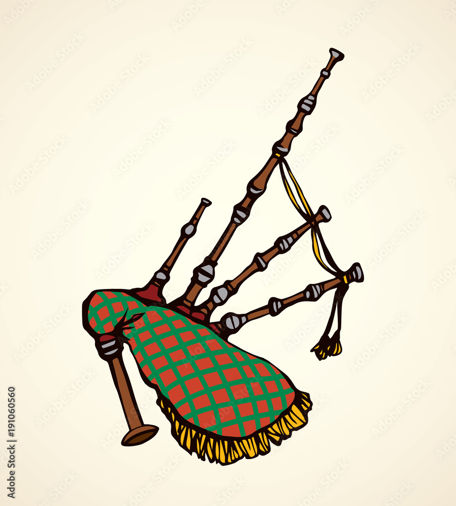 Scottish Bagpipes Drawing