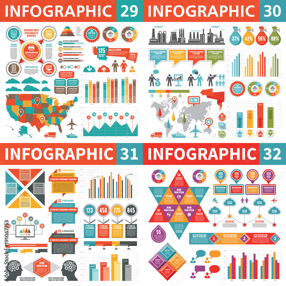 Infographic Creative Design Vector Set 77