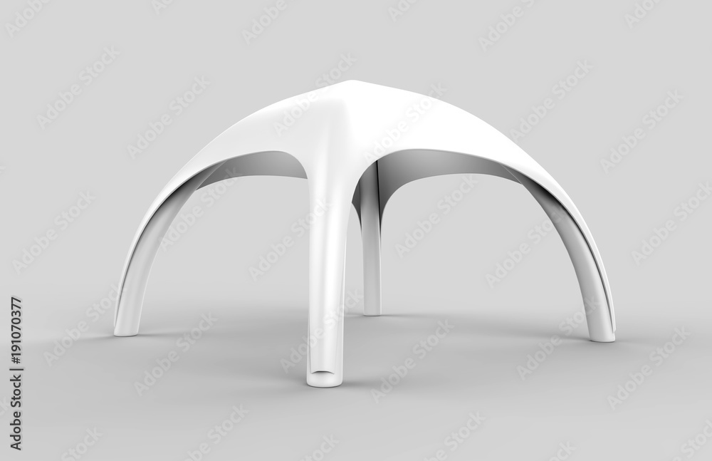 Pop Up Dome Spider Inflatable Advertising Arch White Blank Tent. 3d ...