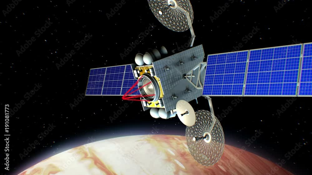 Vidéo Stock Space laser weapon. Jupiter on background, fictional ...