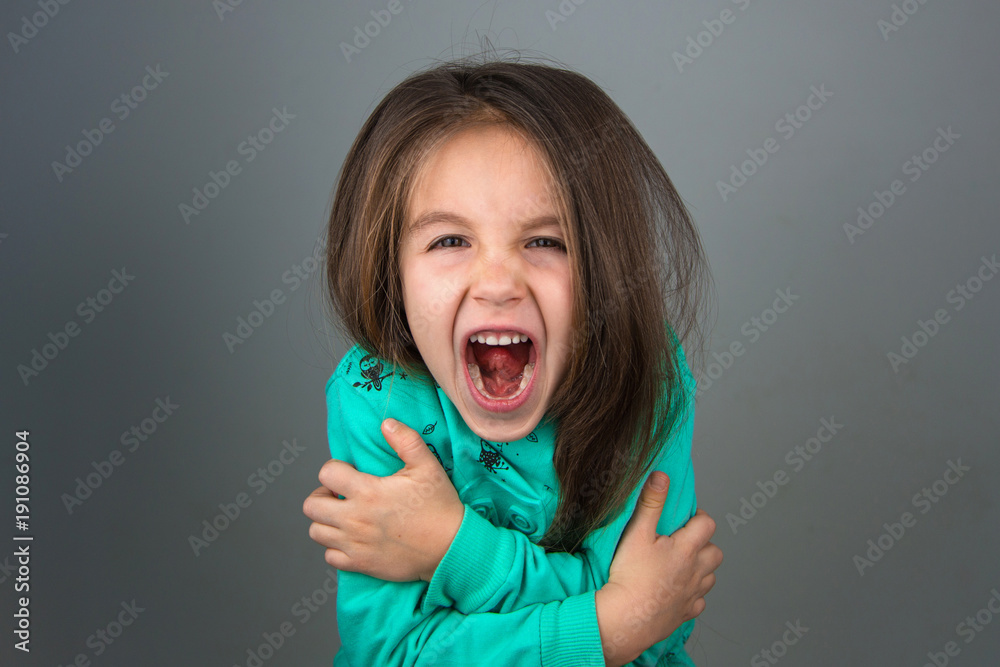 Pretty Little Girl Shouting
