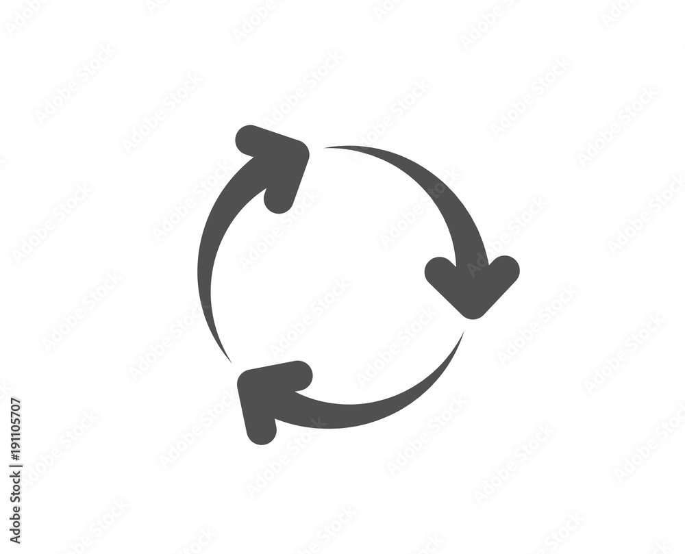 Recycle arrow simple icon. Recycling waste symbol. Reduce and Reuse ...