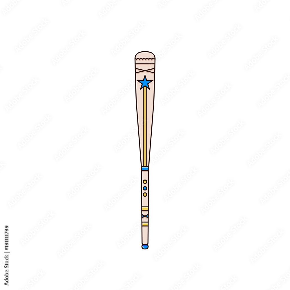 Colored Softball Bats Clipart