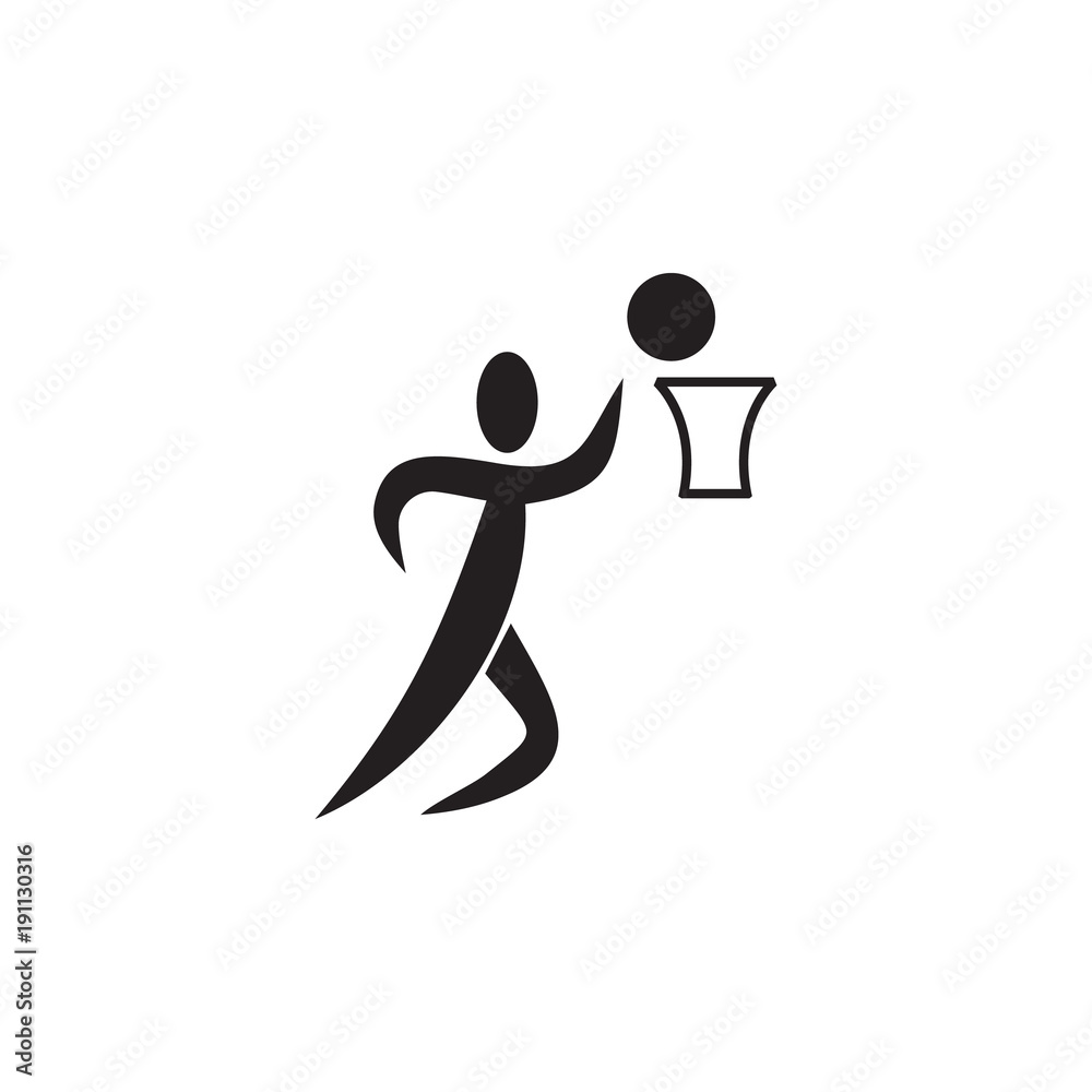 basketball player with a ball icon. Elements of sportsman icon. Premium ...