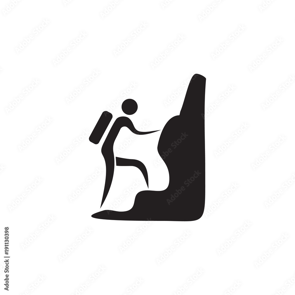 mountaineering icon. Elements of sportsman icon. Premium quality ...