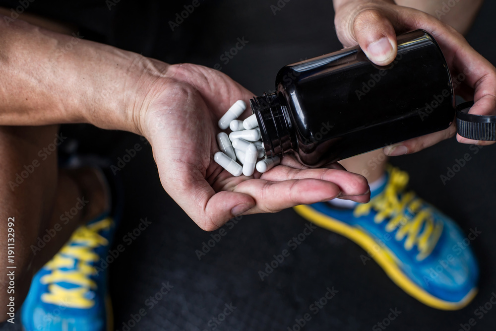 Doping anabolic pills bodybuilder bodybuilding muscles fitness studio ...