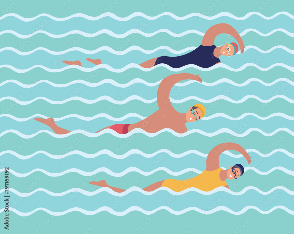 Swimmer Illustration