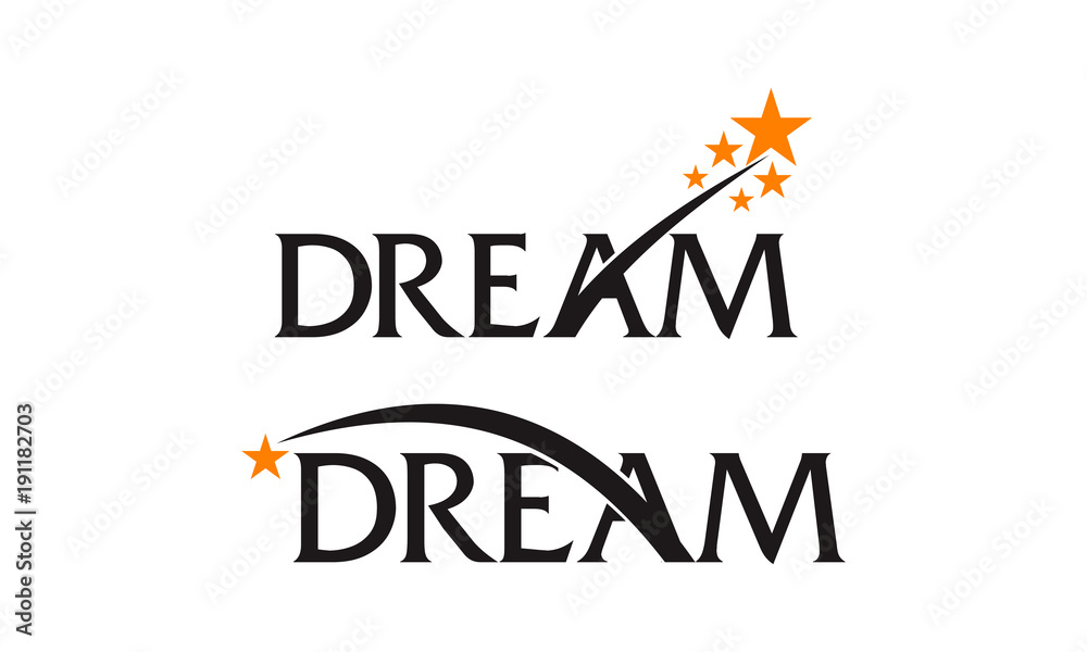 Dreams Template Vector Set Stock Vector | Adobe Stock