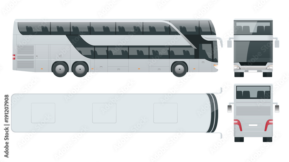 Double-deck multi-axle luxury touring coach. Commercial vehicle ...