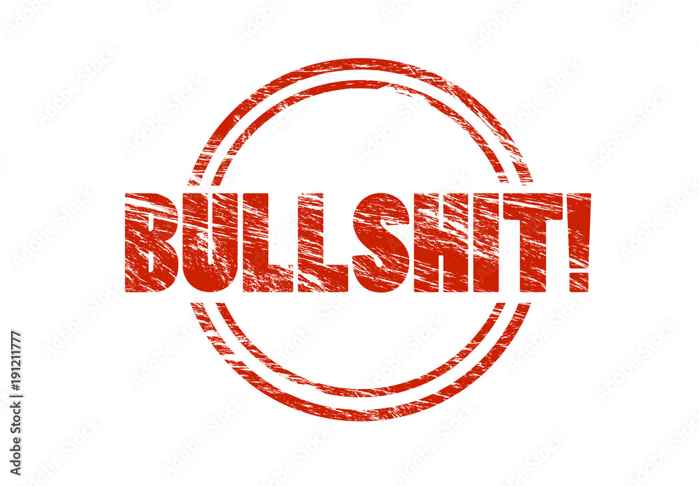 bullshit red vintage rubber stamp isolated on white background Stock ...