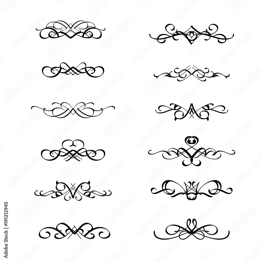 Vintage Calligraphy Border Designs