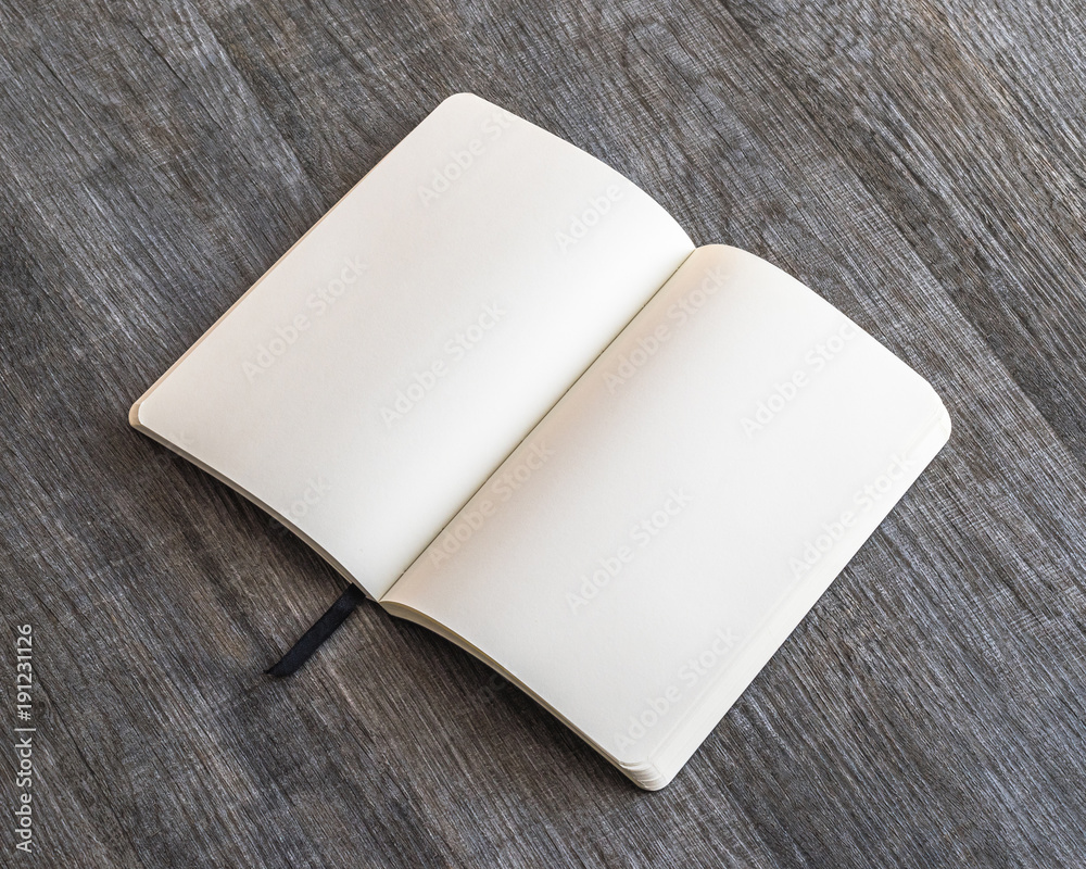 Blank open A5 size book, catalog, magazine, brochure, or booklet mock ...