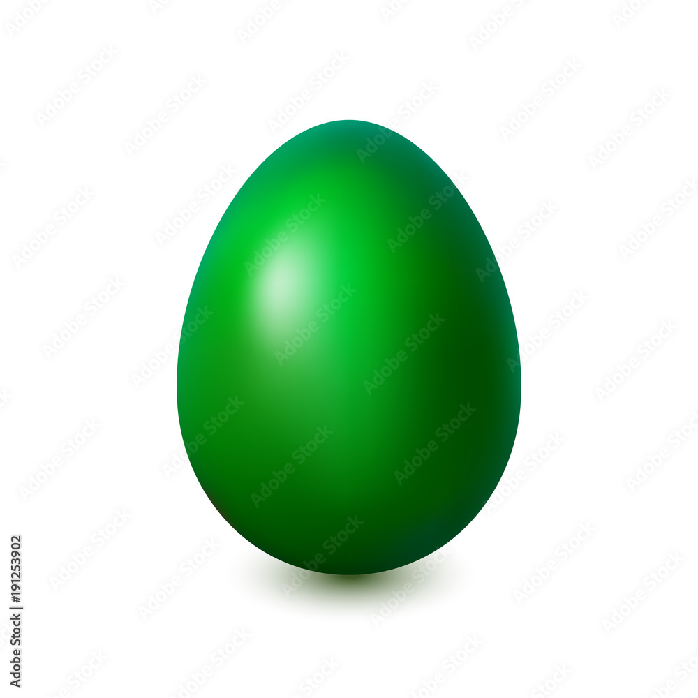 Acid green Easter egg on a white background with a light shadow Stock ...