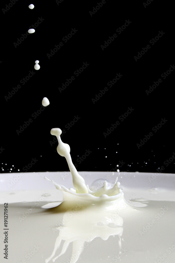 Milk splash as wallpaper Stock Photo | Adobe Stock
