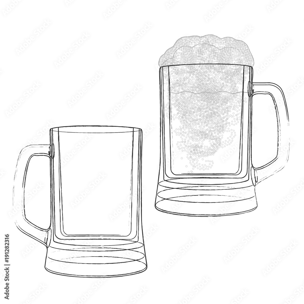 Beer Mug Outline