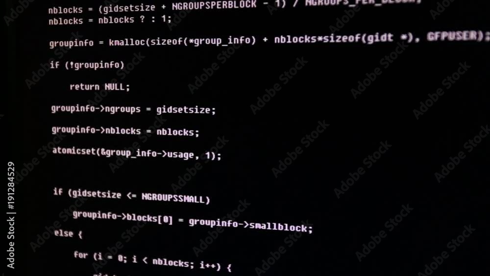The series Code of the Computer Screen is entered on the monitor Stock ...