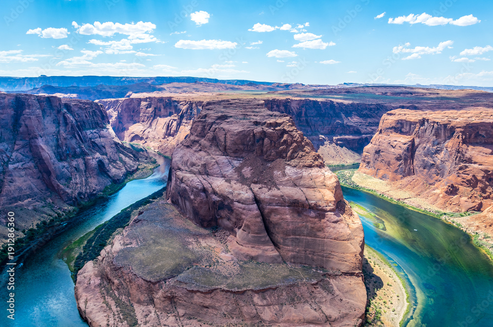 Glenn Canyon and the Colorado River. Gorge Horseshoe band. Arizona ...
