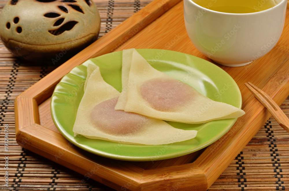 Famous Kyoto's traditional sweets - Yatsuhashi Stock Photo | Adobe Stock