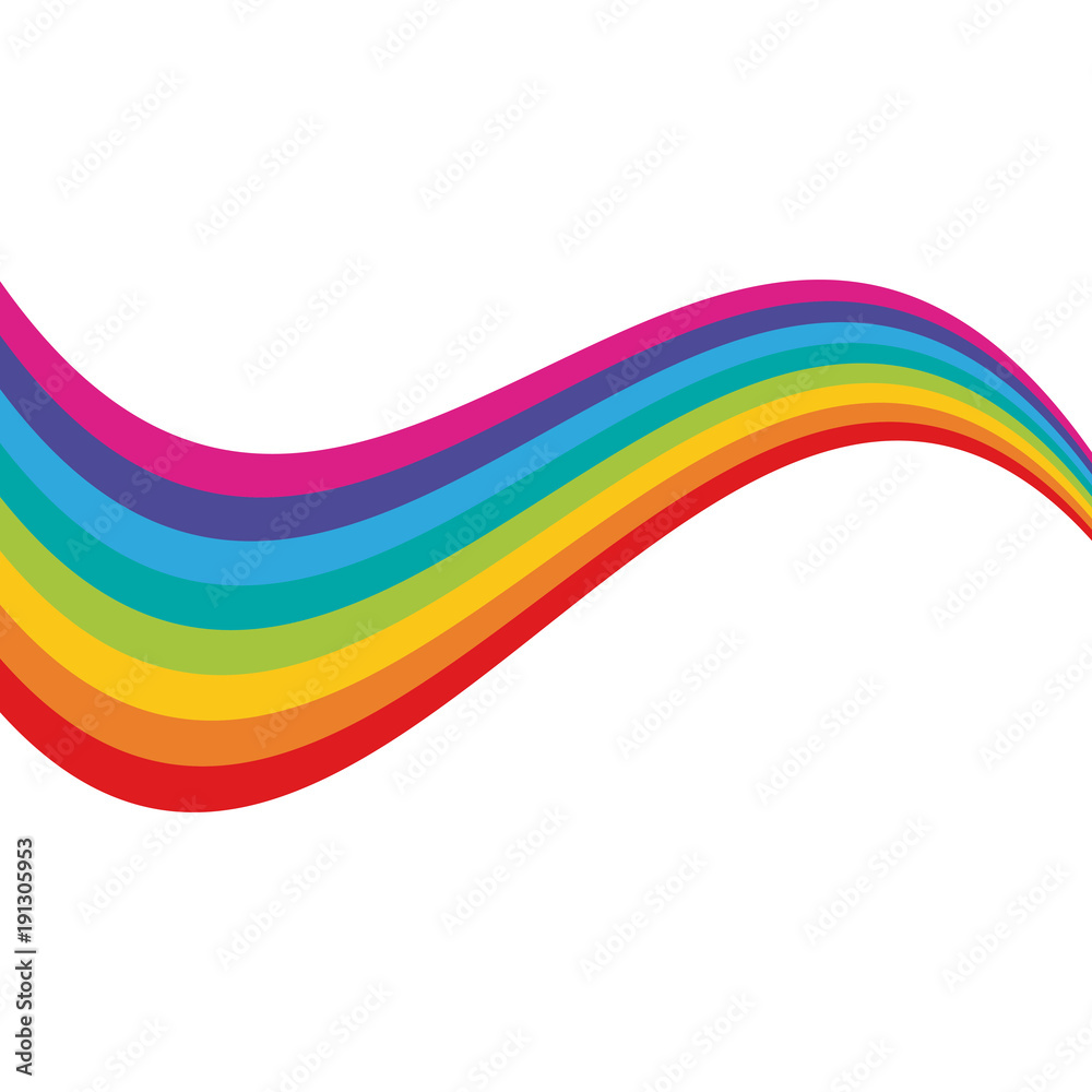 Rainbow on white background icon vector illustration graphic design ...
