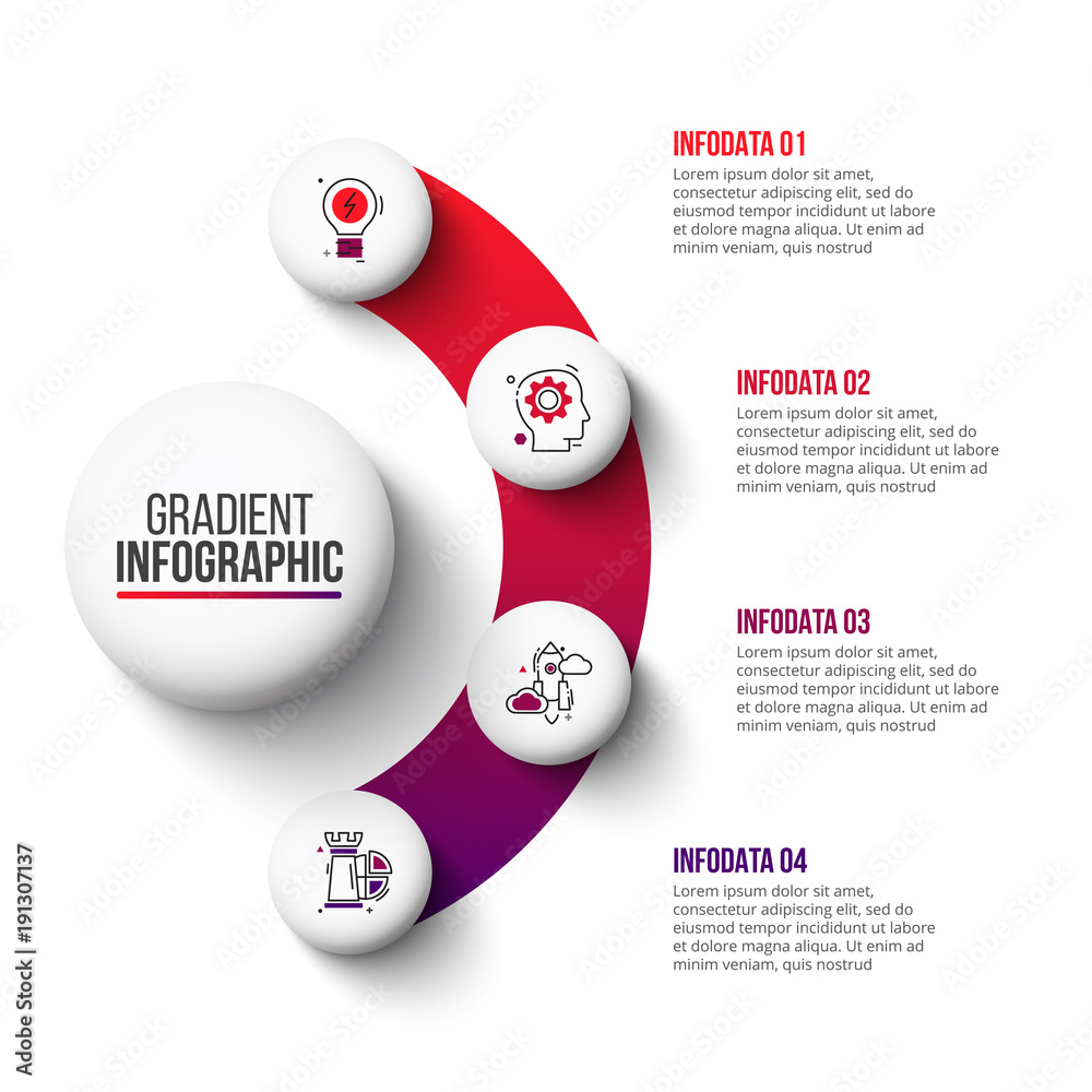 Business data visualization. Abstract gradient elements of graph ...