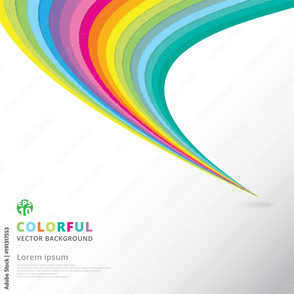 Abstract colorful lines pattern twist curve element speed motion on ...