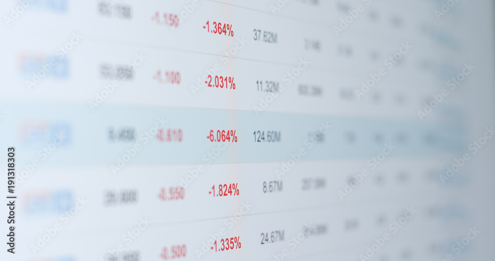Stock Market ticker board Stock Photo | Adobe Stock