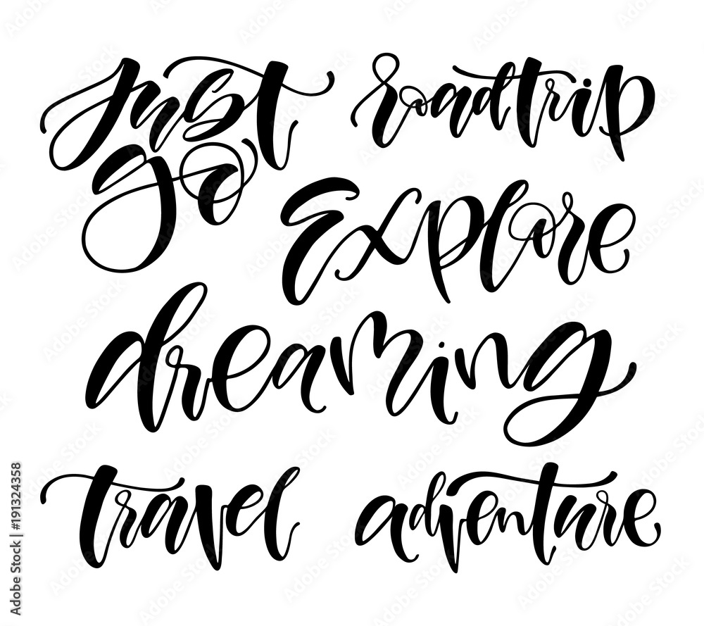 Travel life style inspiration quotes lettering. Motivational quote ...