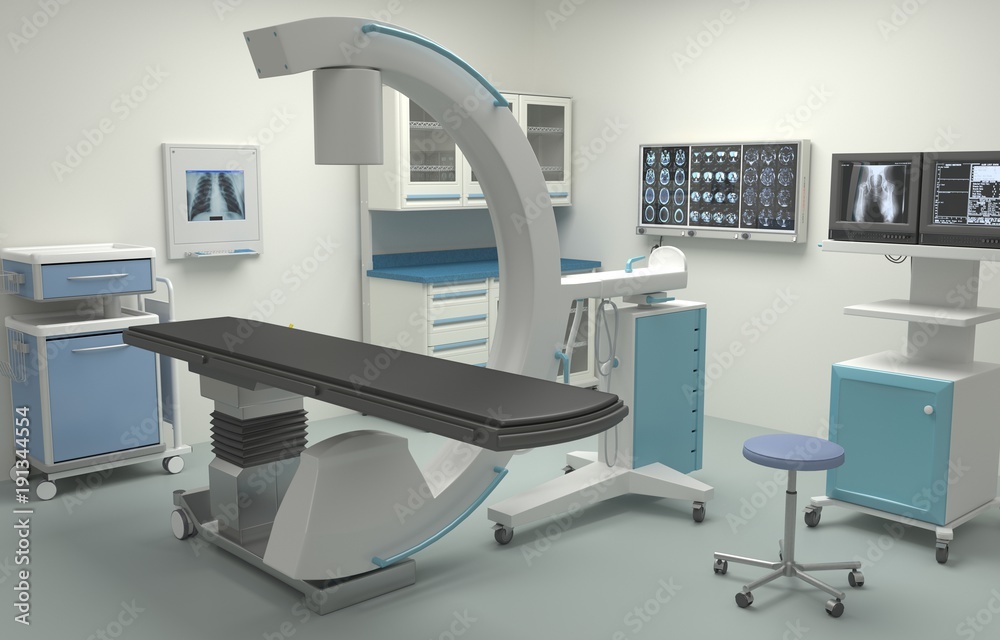 X-ray scanner room hospital room Stock Illustration | Adobe Stock