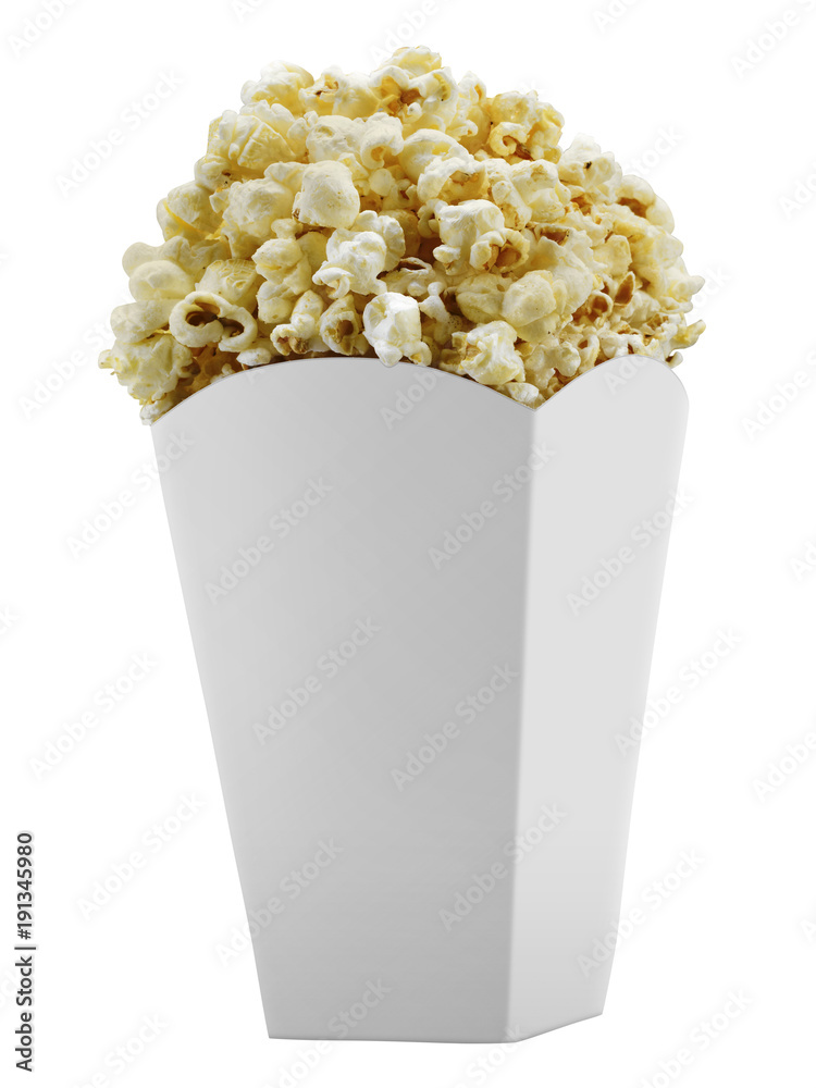 Popcorn box isolated on a white isolated background Stock Photo | Adobe ...