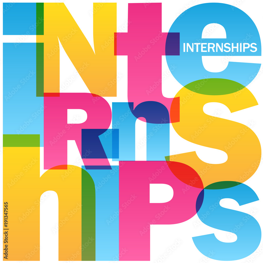 INTERNSHIPS Vector Letters Icon Stock Vector | Adobe Stock