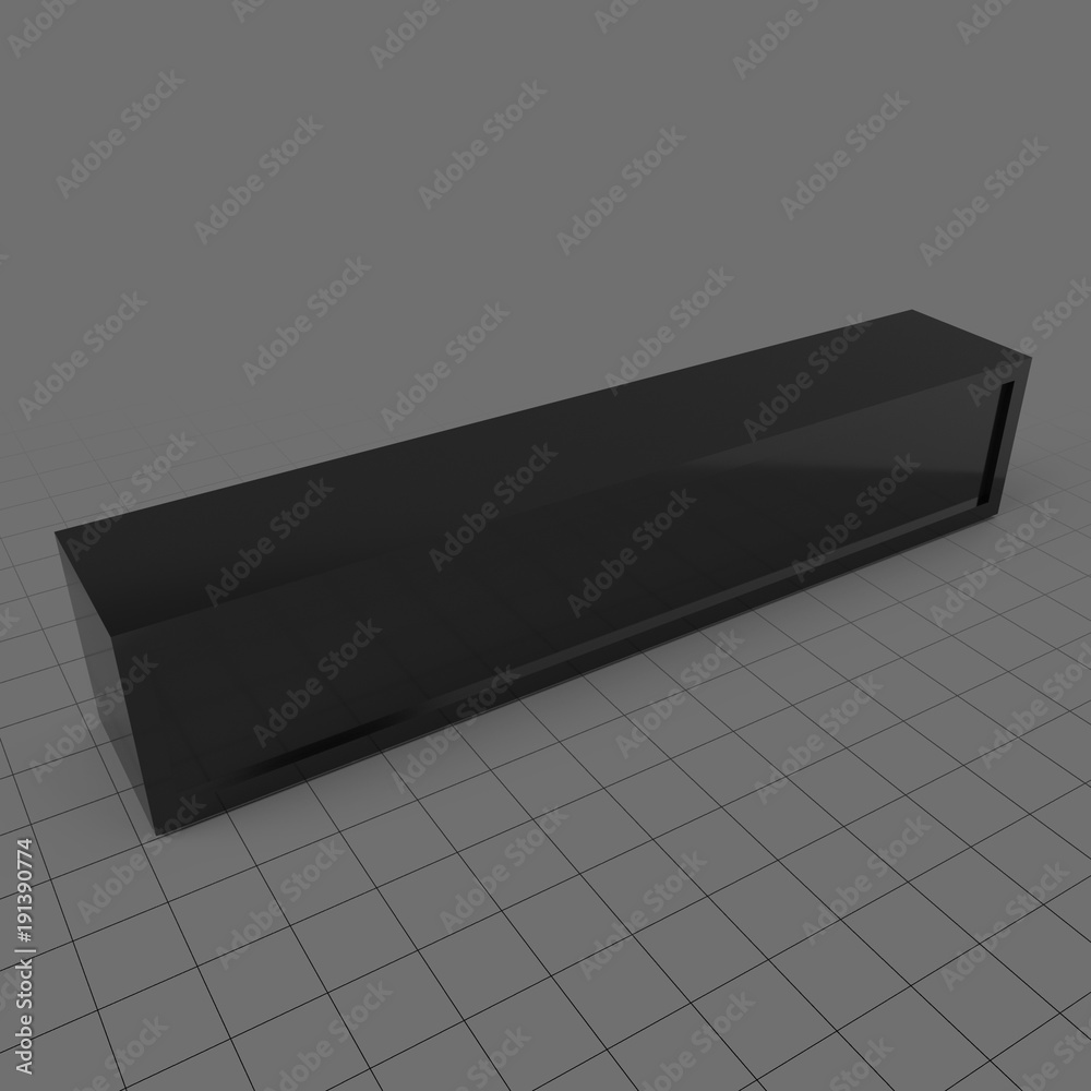 Long, rectangular TV stand Stock 3D asset | Adobe Stock
