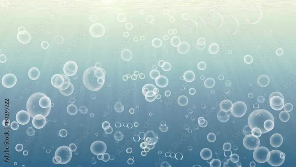 Cartoon water bubbles animation which rising up and exploding vídeo do ...