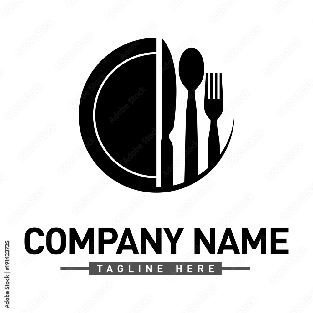 food vector logo Stock Vector | Adobe Stock