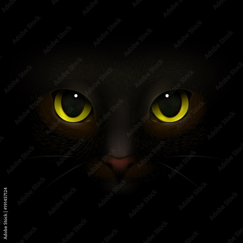 Cat Monster Realistic Composition Stock Vector | Adobe Stock