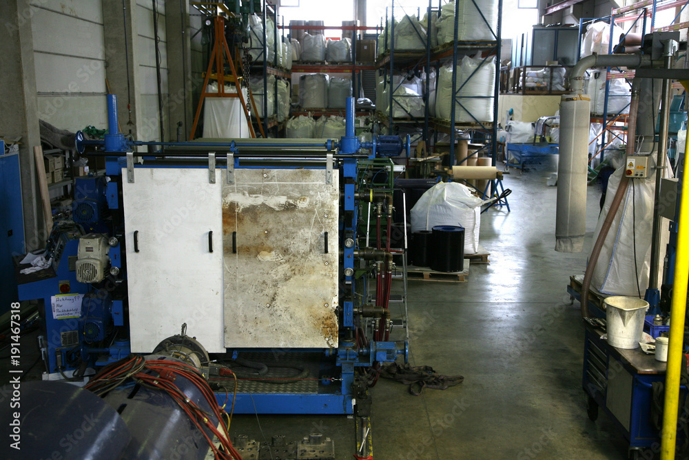 factory shop production of polyethylene film mechanisms machine tools ...