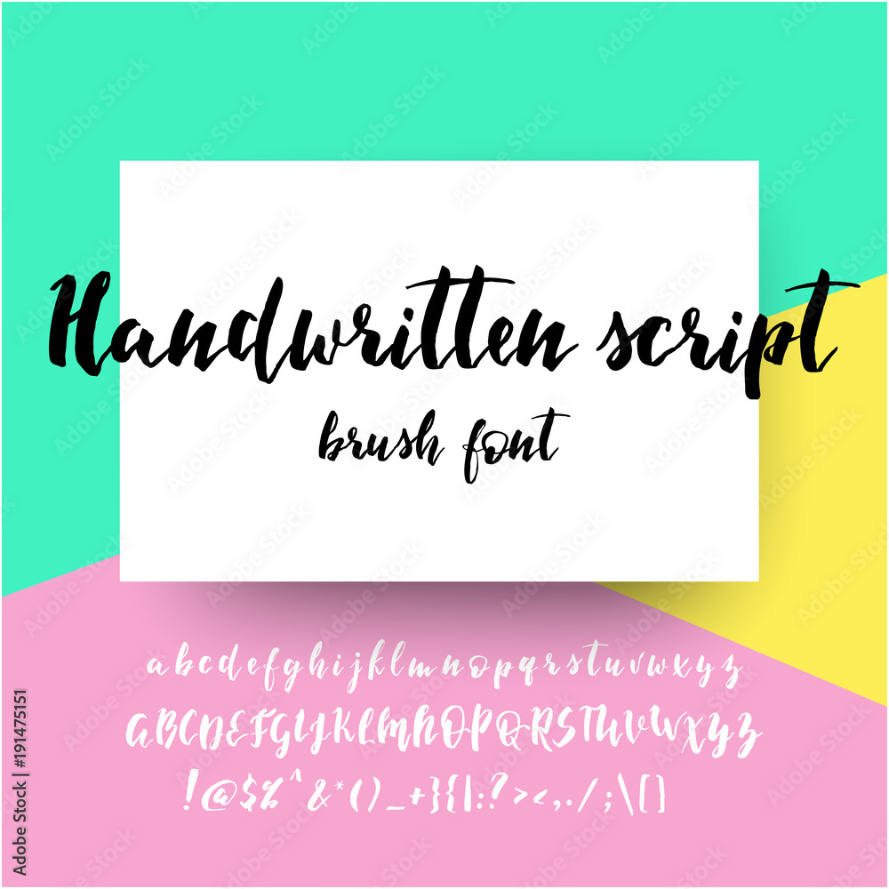 Handwritten script font. Elegance Calligraphic vector alphabet ...