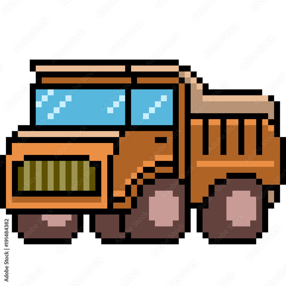 vector pixel art truck Stock Vector | Adobe Stock