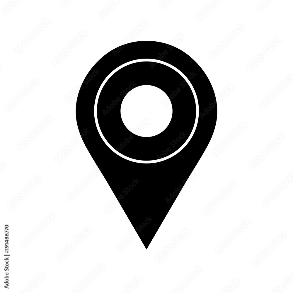 silhouette location symbol to destination explore travel Stock Vector ...