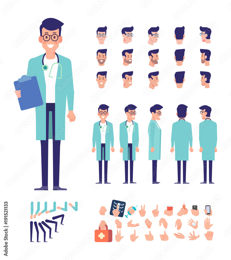 Doctor character for your scenes. Character creation set with various ...
