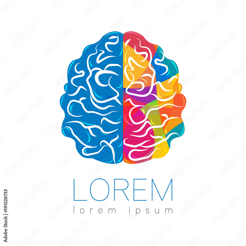 Modern Brain Sign. Human. Creative style. Icon in vector. Design ...
