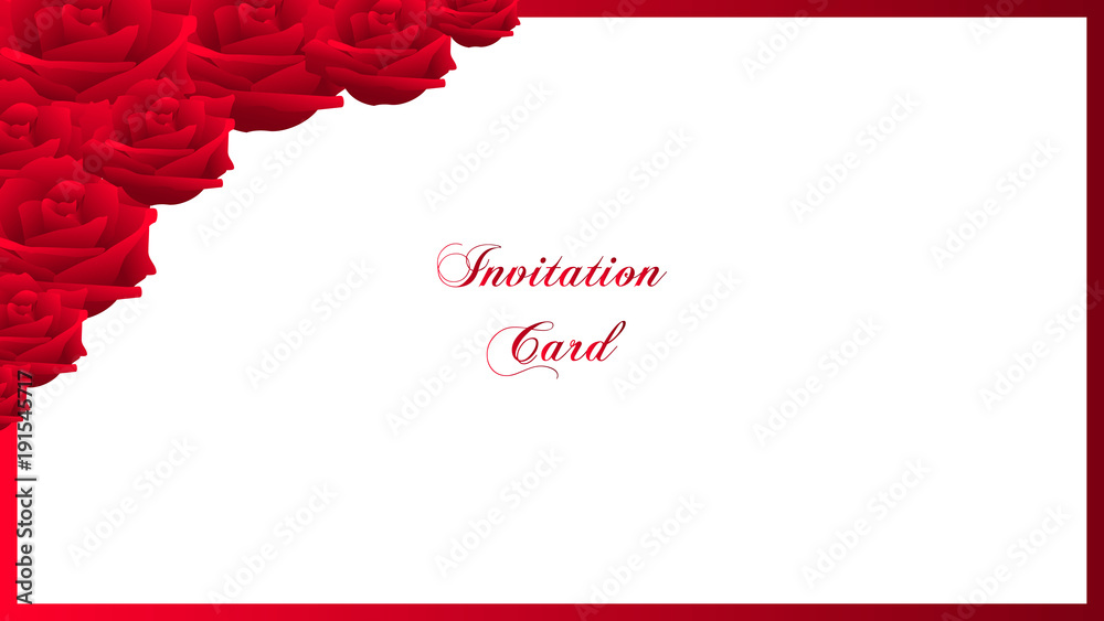 Rose, Dark red rose background for invitation card concept Stock Vector ...