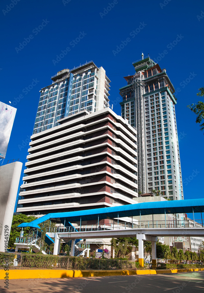 Crown Regency zip line goes between two buildings. Cebu city ...