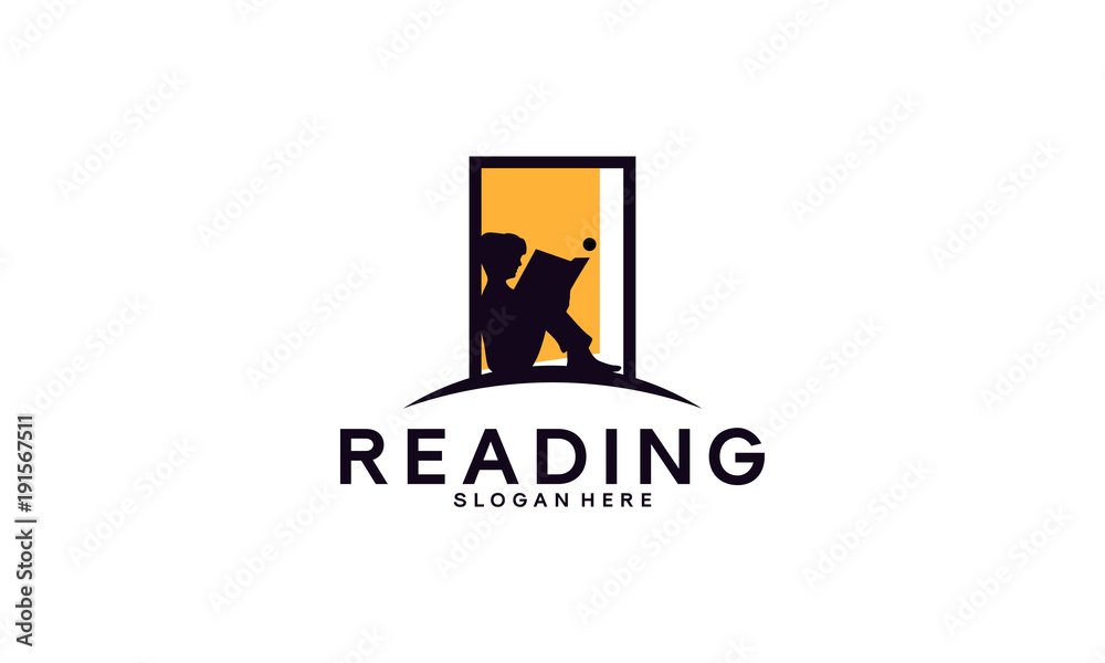 Open Knowledge logo template, Boy Reading logo designs concept vector ...