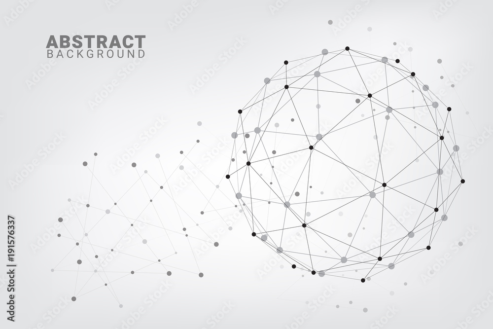 Abstract technology background.Geometric vector background. Global ...